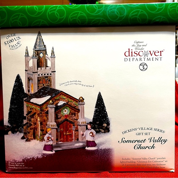 Art | Department 56 Somerset Valley Church Dickens Village Series Gift ...